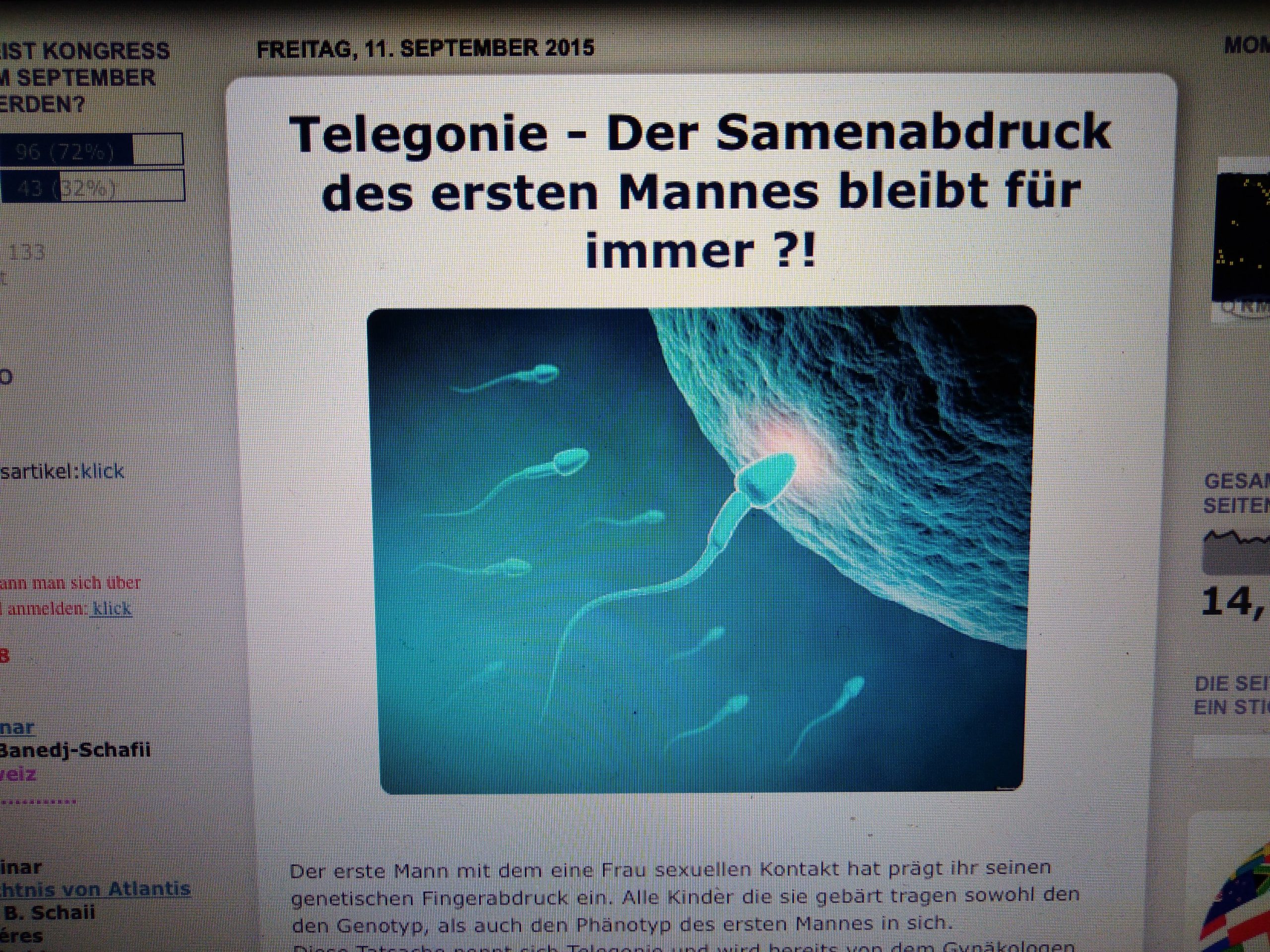 Nein – Der Samenabdruck des ersten Mannes bleibt nicht für immer ... Nein – Der Samenabdruck des ersten Mannes bleibt nicht für immer ...