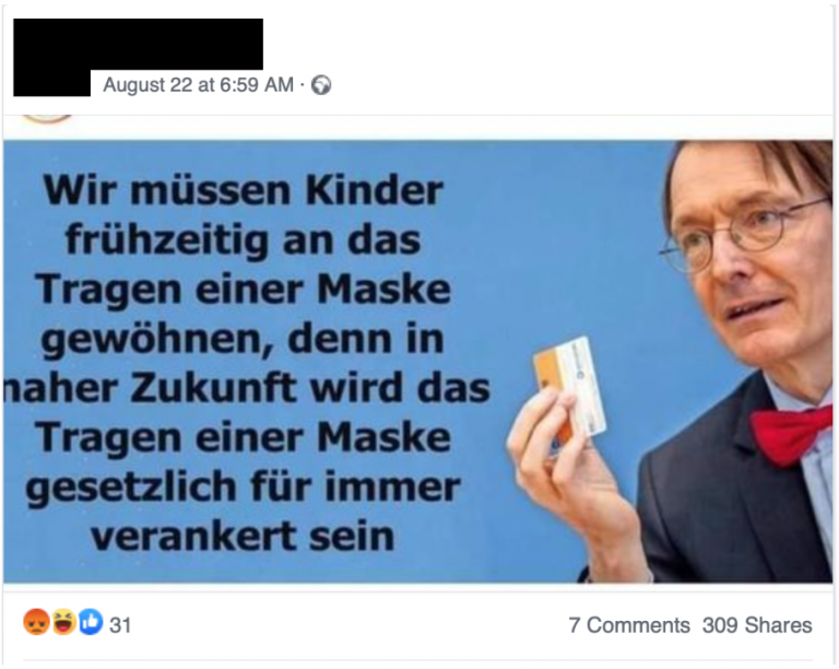 Keine Belege für angebliches Zitat von Karl Lauterbach zu Masken