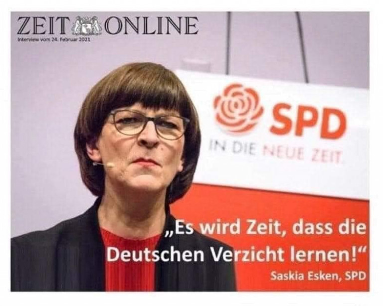 Nein, Saskia Esken sagte nicht, die Deutschen müssten Verzicht lernen