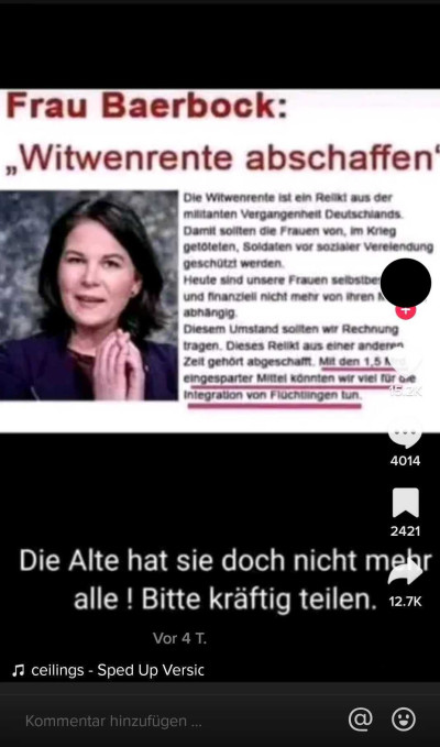 Alice Weidel will die Witwenrente nicht abschaffen