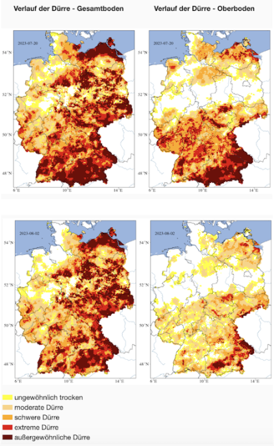 Warum Deutschlands Boden trotz Regenwetter im Juli von Dürre betroffen ist