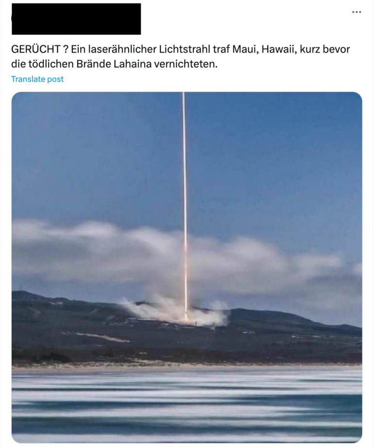 Gerücht zu Bränden auf Hawaii widerlegt: Foto zeigt keinen Laserstrahl