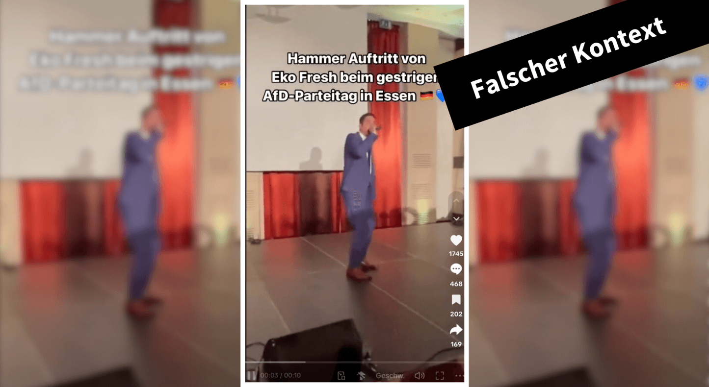 Kein Auftritt bei AfD: Video zeigt Eko Fresh bei Preisverleihung