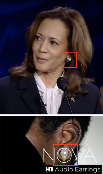 Ohrringe mit Audiofunktion? Falsche Behauptung über Kamala Harris beim ...