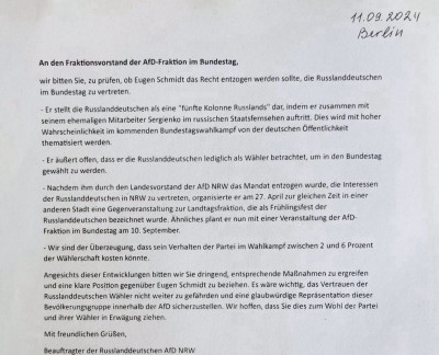Eugen Schmidt: Bundestagabgeordneter ist AfDlern zu Kreml-nah
